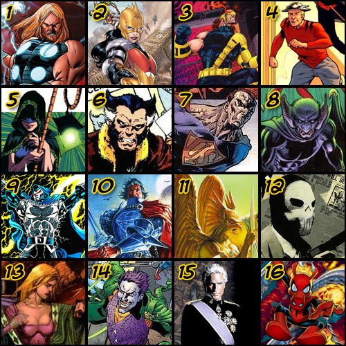 Superheroes And Villains Names